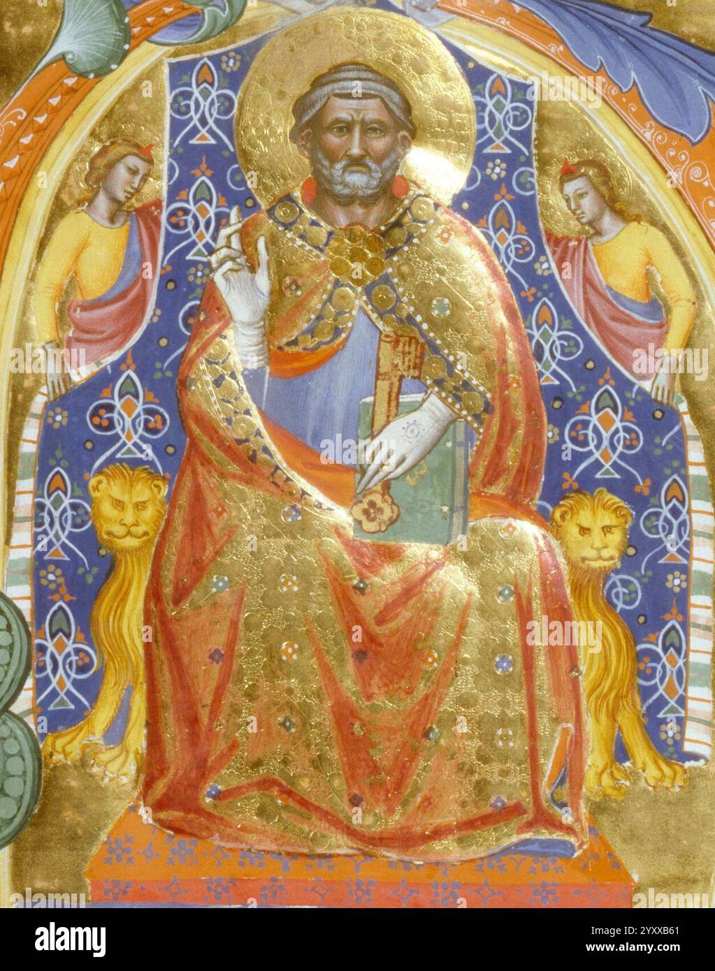 Detail, from - Cenni di Francesco di Ser Cenni - Initial N with Saint ...