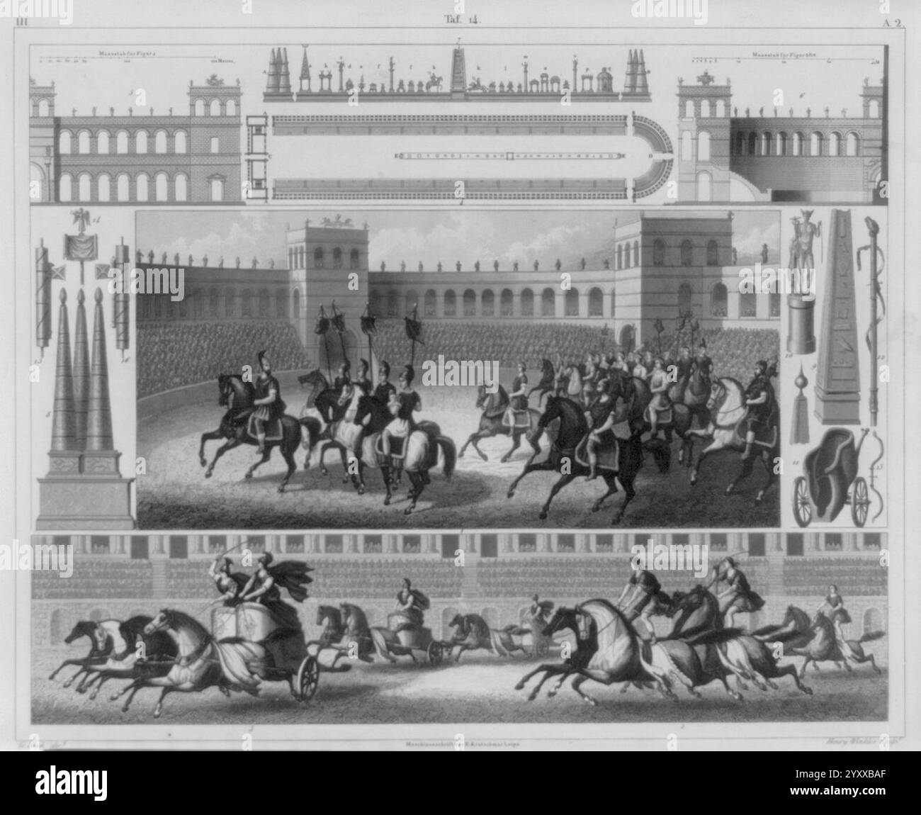 Details from the Circensian games, Ancient Rome- fig. 1 procession on ...