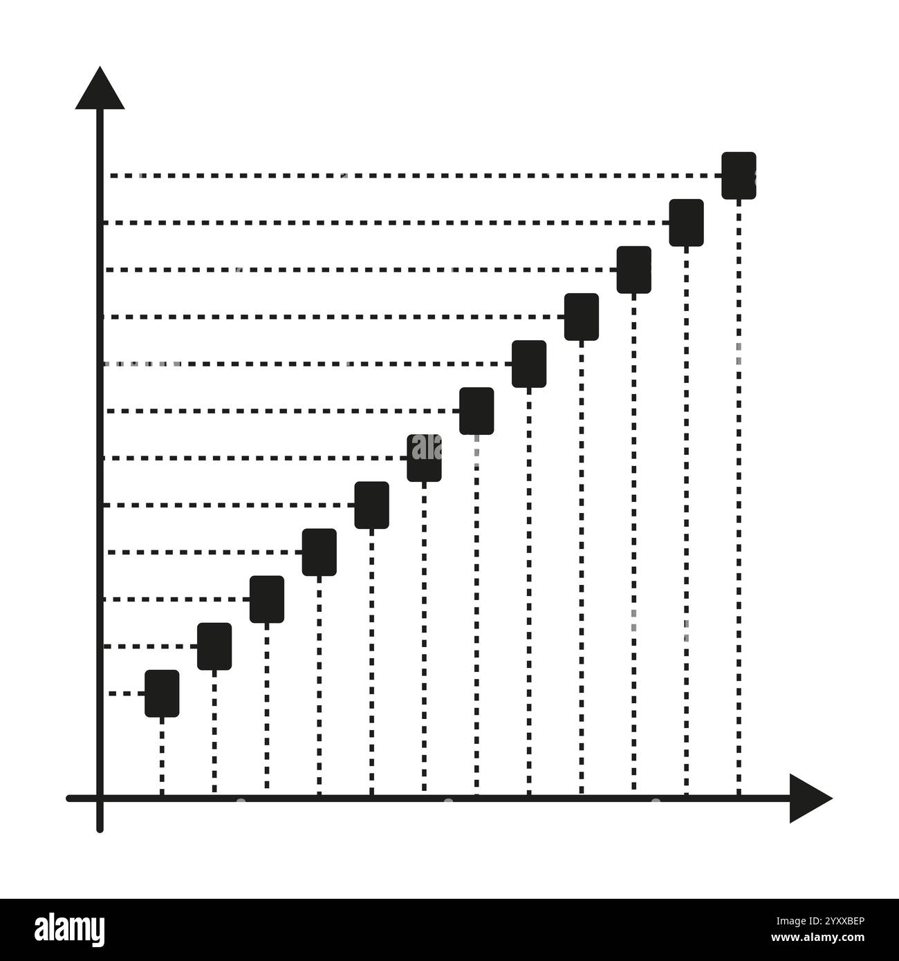 Growth chart icon. Statistical graph symbol. Vector lines design. Black data shape Stock Vector ...