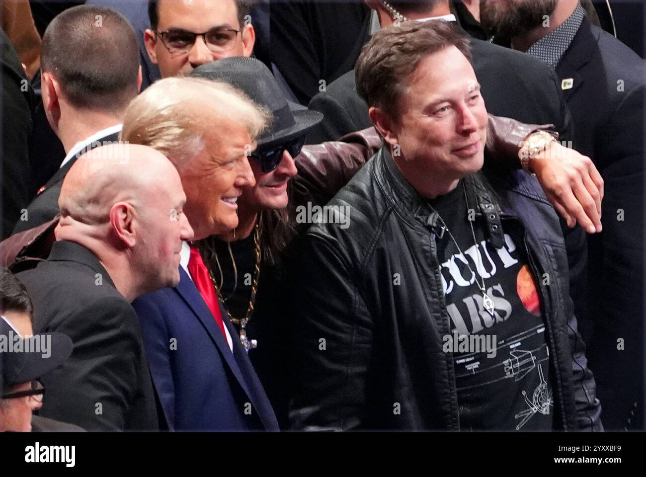 FILE - President-elect Donald Trump poses for a photo with Dana White ...