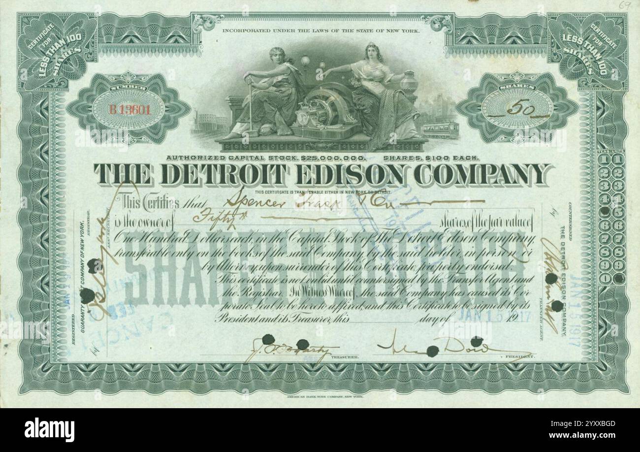 Detroit Edison Company 1917 Stock Photo - Alamy
