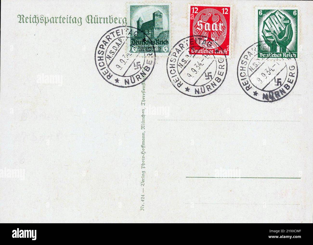 Deutsches Reich Nürnberger Reichsparteitag 1934 Photo-Hoffmann ...