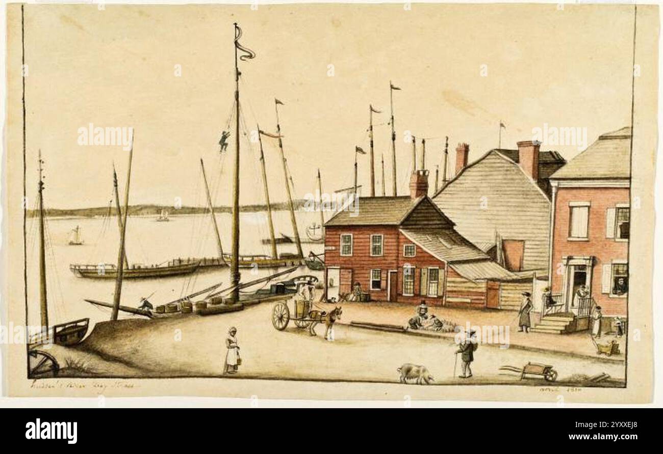 Dey Street on the Hudson River, New York City 1982 5 Stock Photo - Alamy