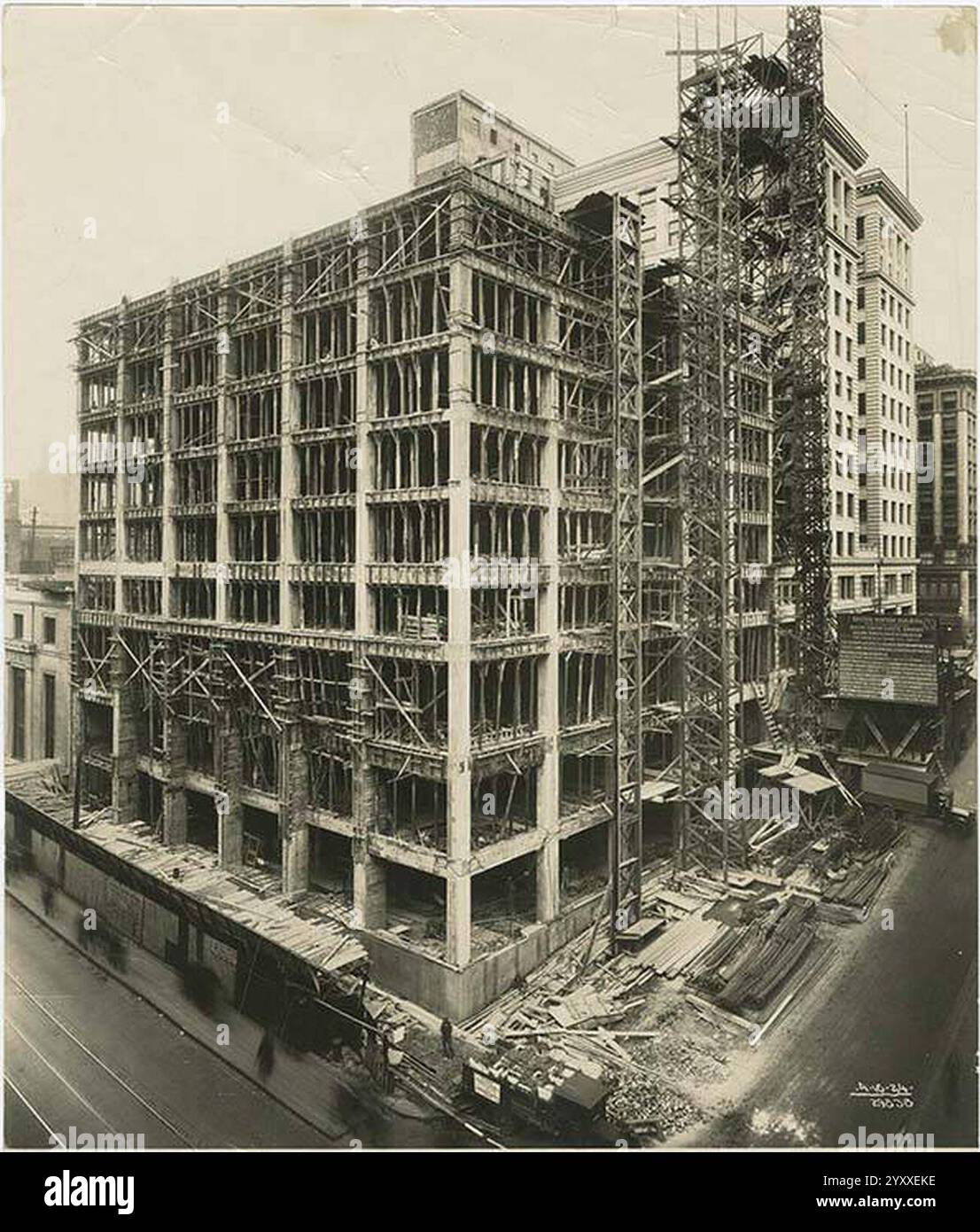 Dexter Horton building during construction, Seattle, April 16, 1924 ...