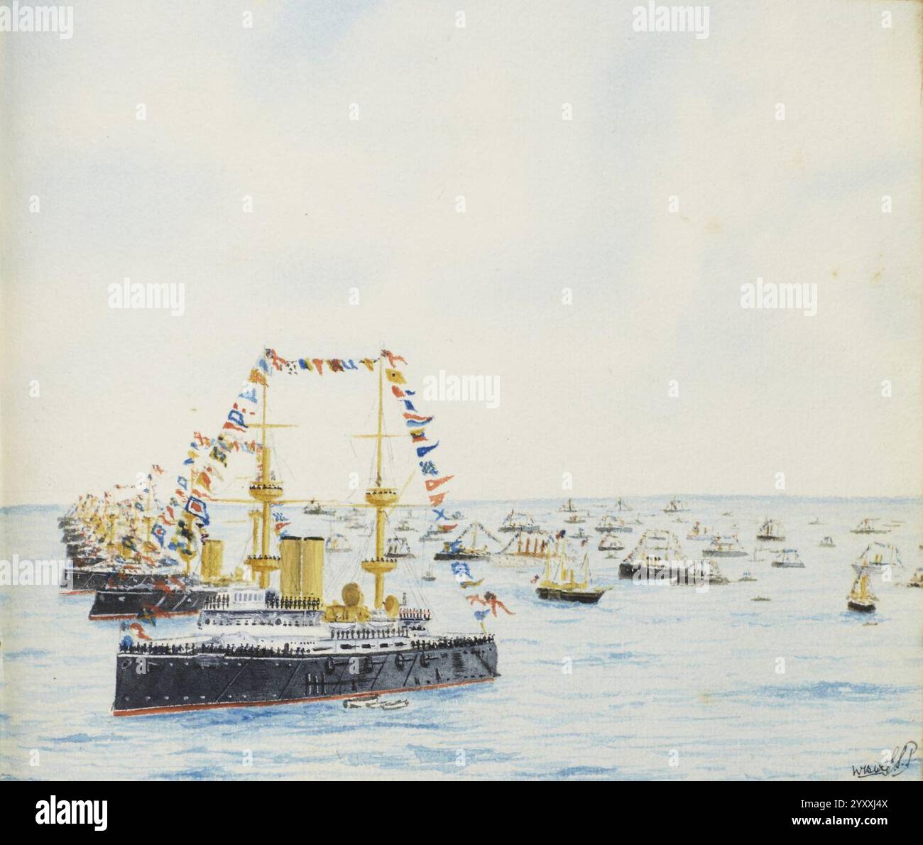 Diamond Jubilee Naval Review at Spithead, 26 June 1897 Stock Photo - Alamy