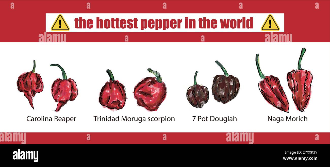 Spicy variety Stock Vector Images - Alamy