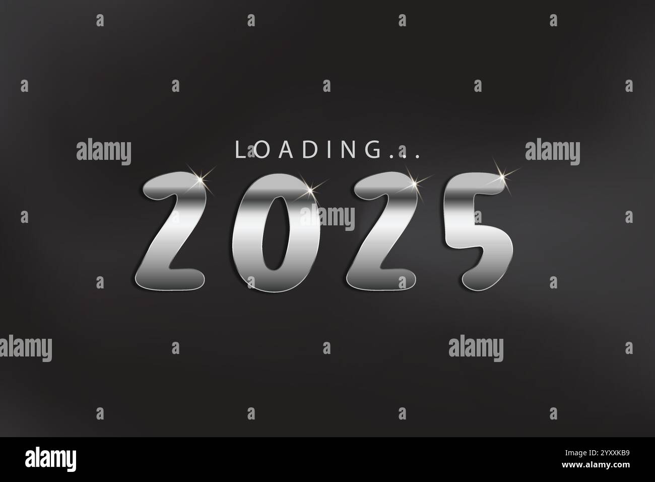 New Year 2025 Glitter Beautiful Bright And Shining Design And Black ...