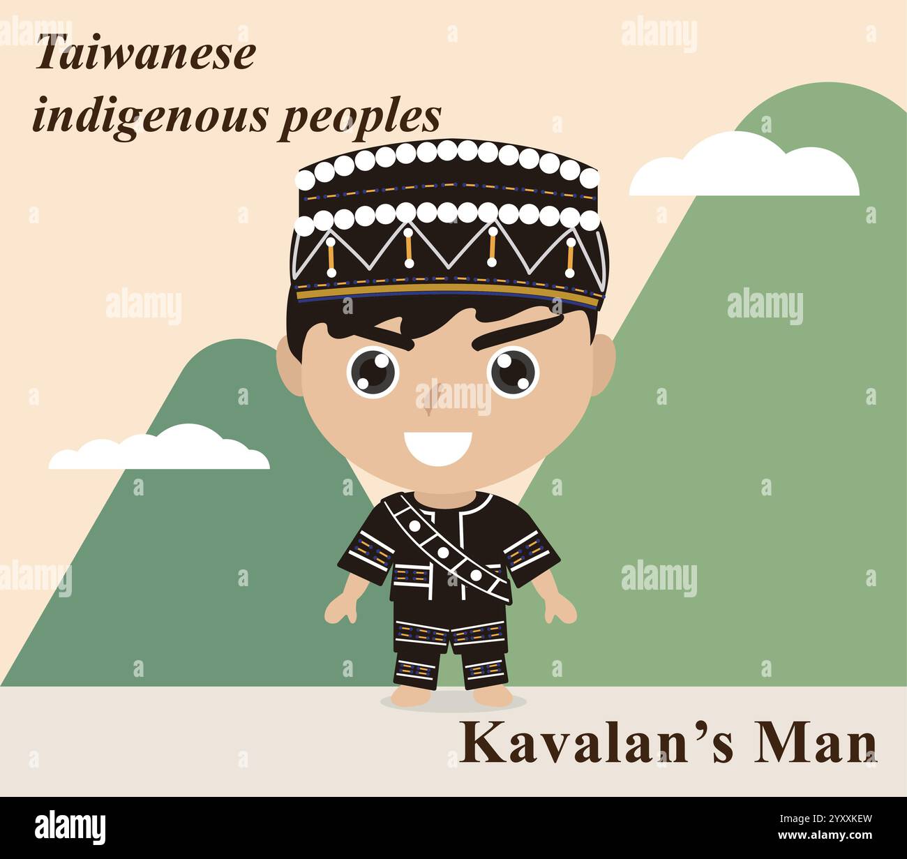 Taiwan's Kavalan Man indigenous people Stock Vector Image & Art - Alamy