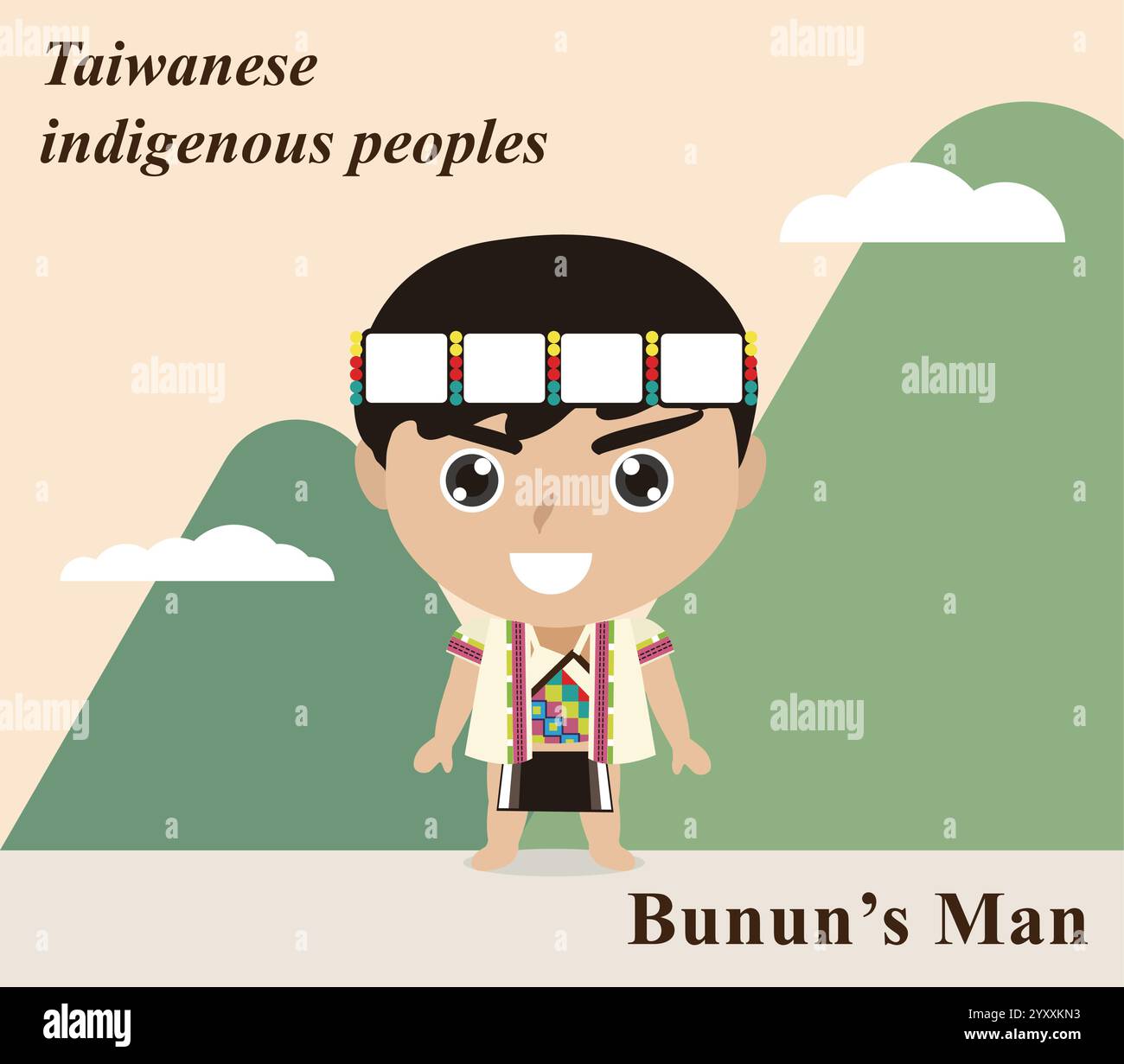 Taiwan's Bunun Man indigenous people Stock Vector Image & Art - Alamy