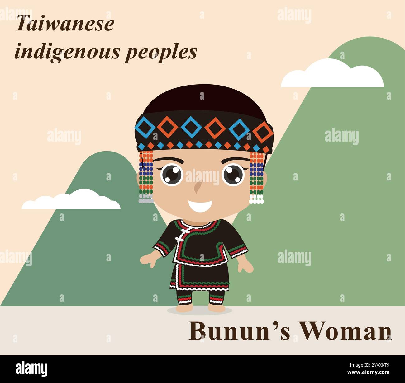 Taiwan's Bunun Woman indigenous people Stock Vector Image & Art - Alamy