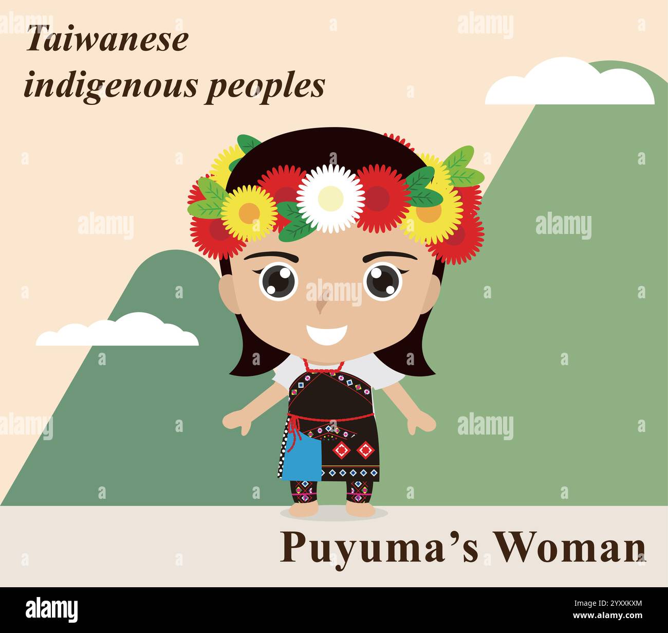 Taiwan's Puyuma Woman indigenous people Stock Vector Image & Art - Alamy