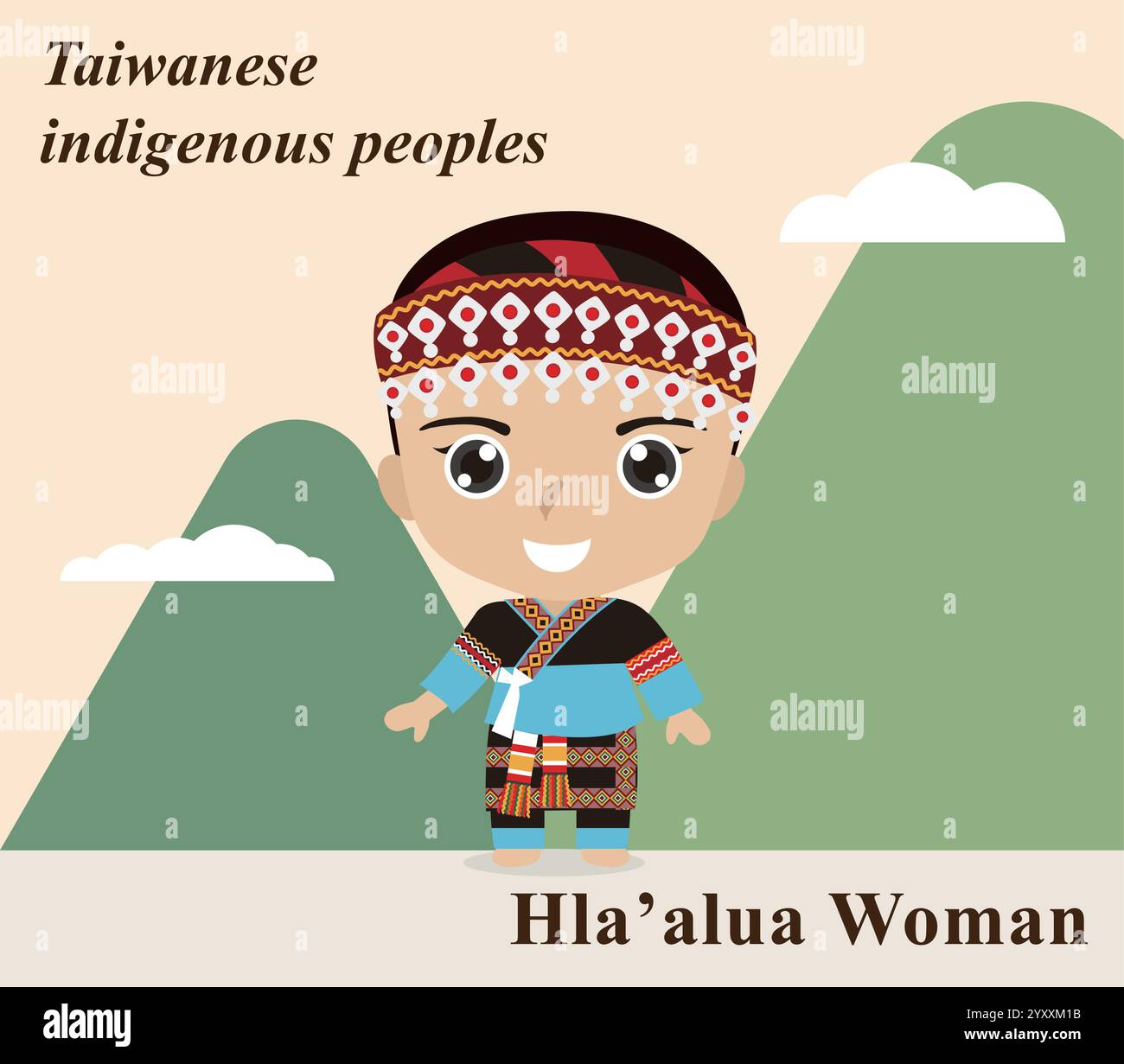 Taiwan's Hla’alua Woman indigenous people Stock Vector Image & Art - Alamy