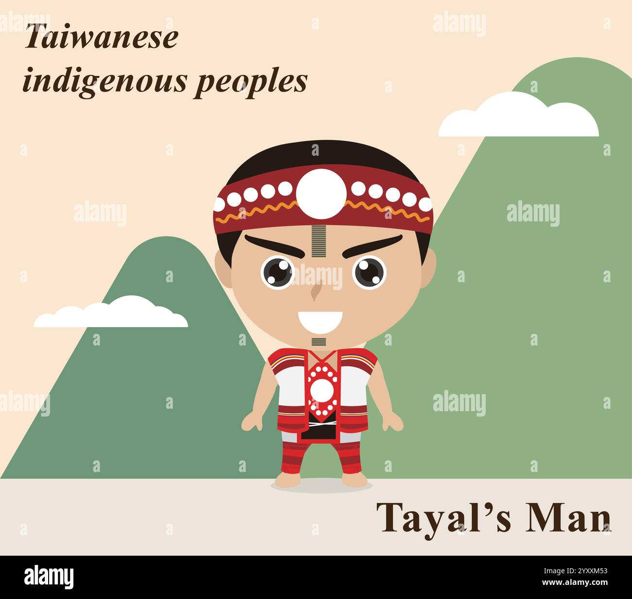 Taiwan's Tayal Man indigenous people Stock Vector Image & Art - Alamy