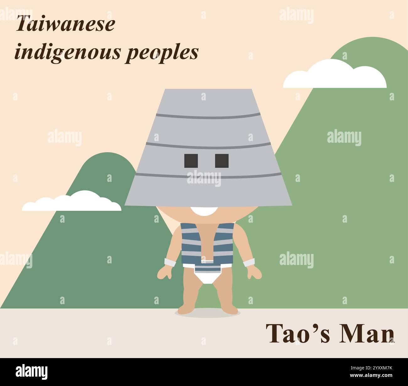 Taiwan's Tao Man indigenous people Stock Vector Image & Art - Alamy