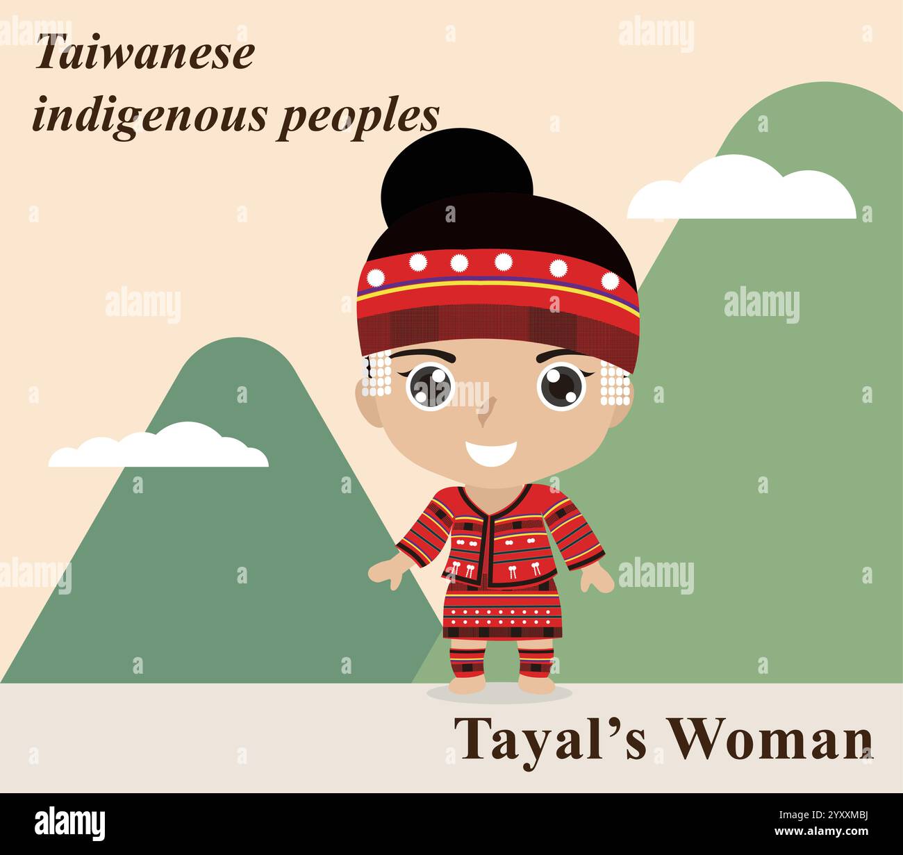 Taiwan's Tayal Woman indigenous people Stock Vector Image & Art - Alamy