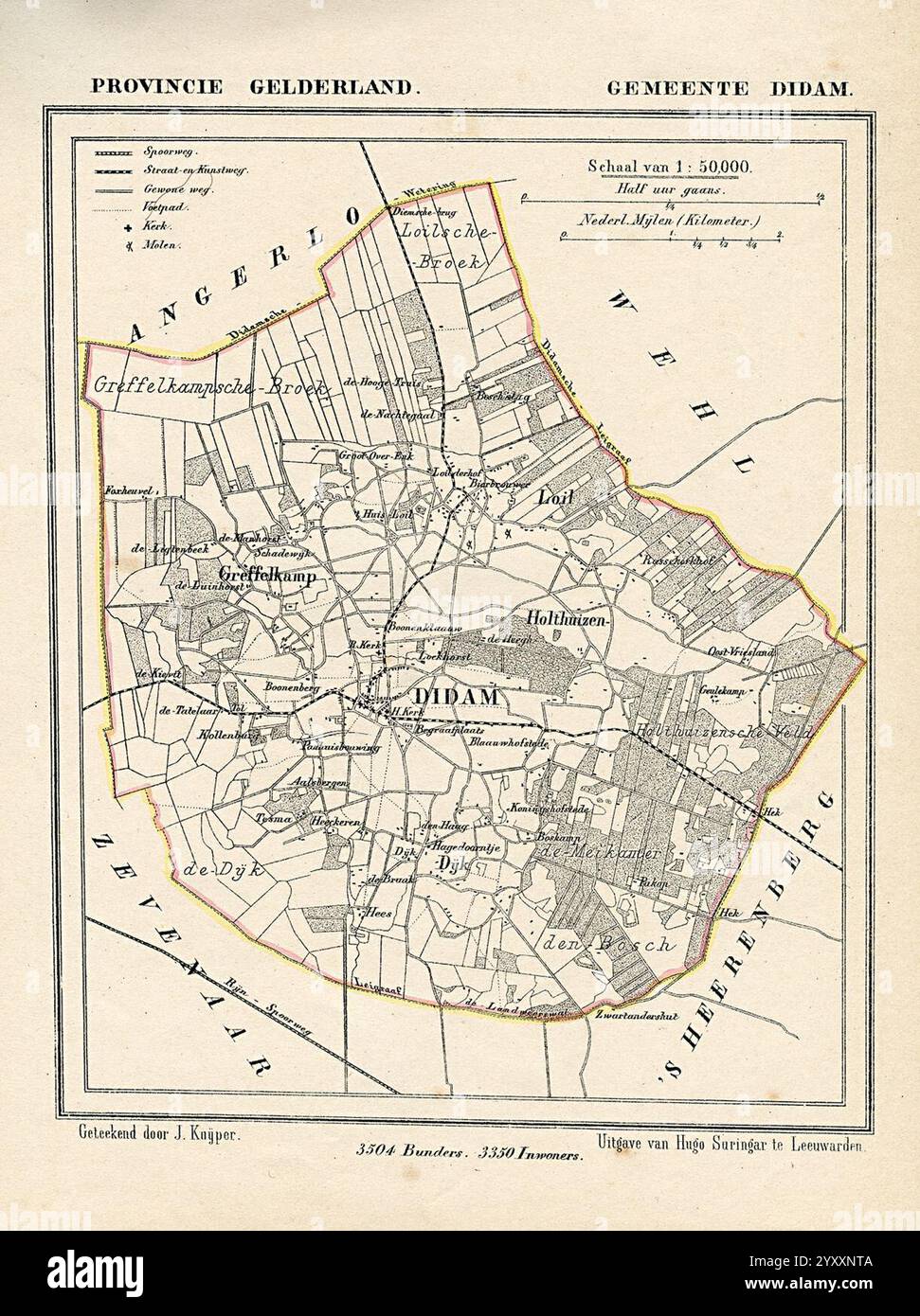 Didam, Gemeenteatlas van Nederland Stock Photo - Alamy