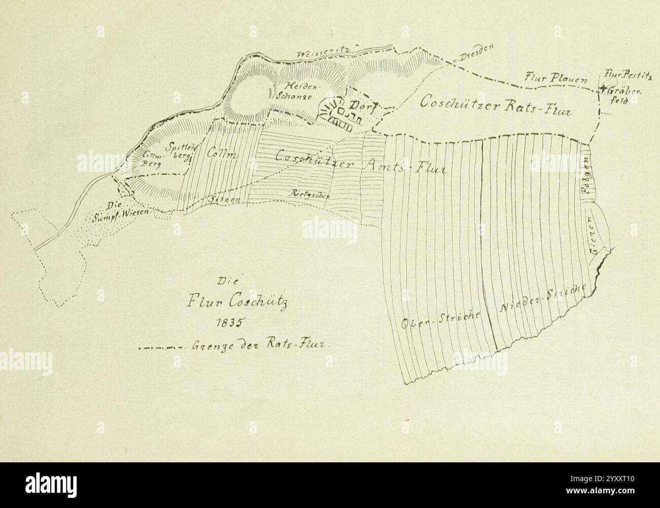 Die Flur Coschütz Stock Photo - Alamy