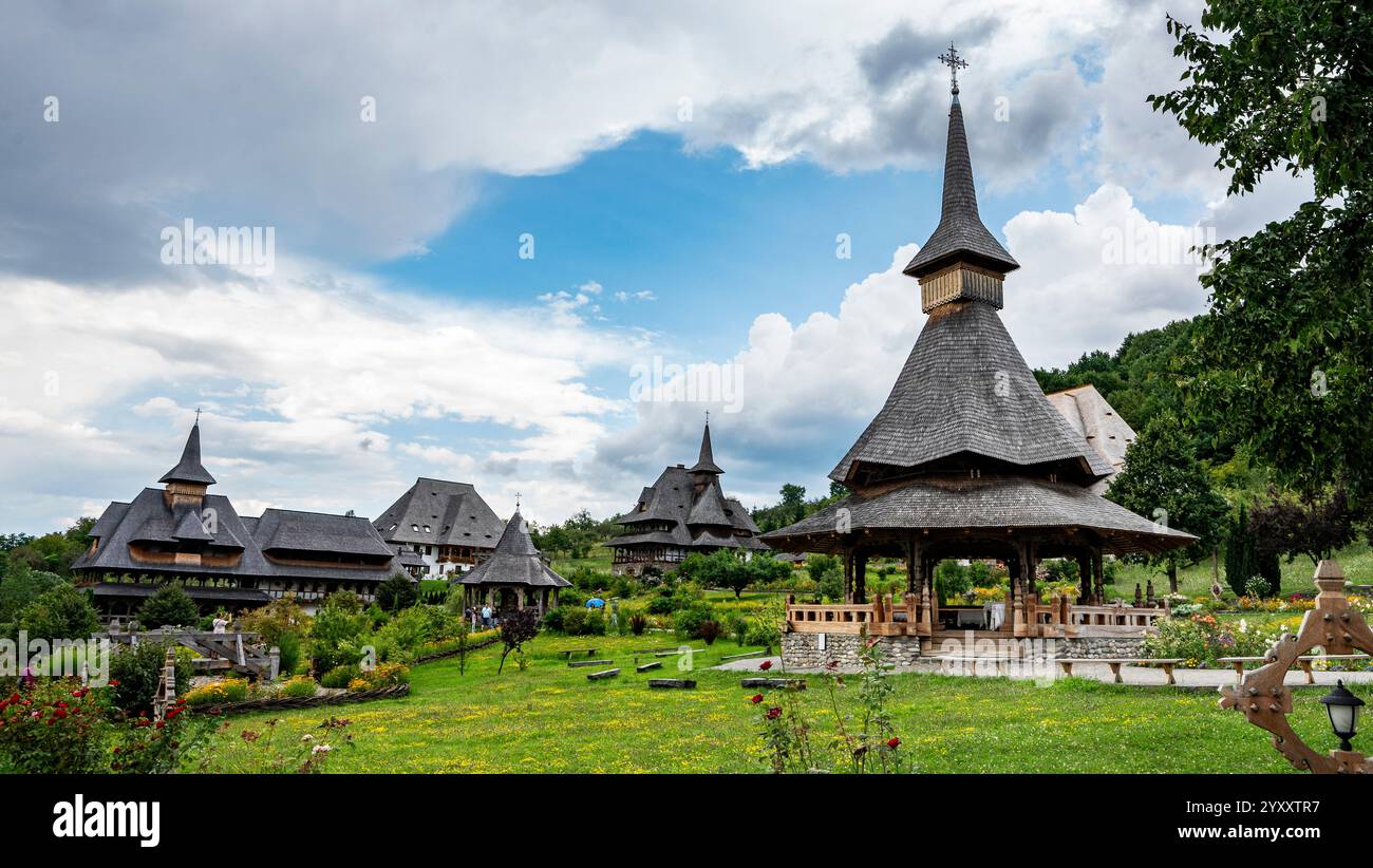Wooden churches Barsana Monastery Stock Photo - Alamy
