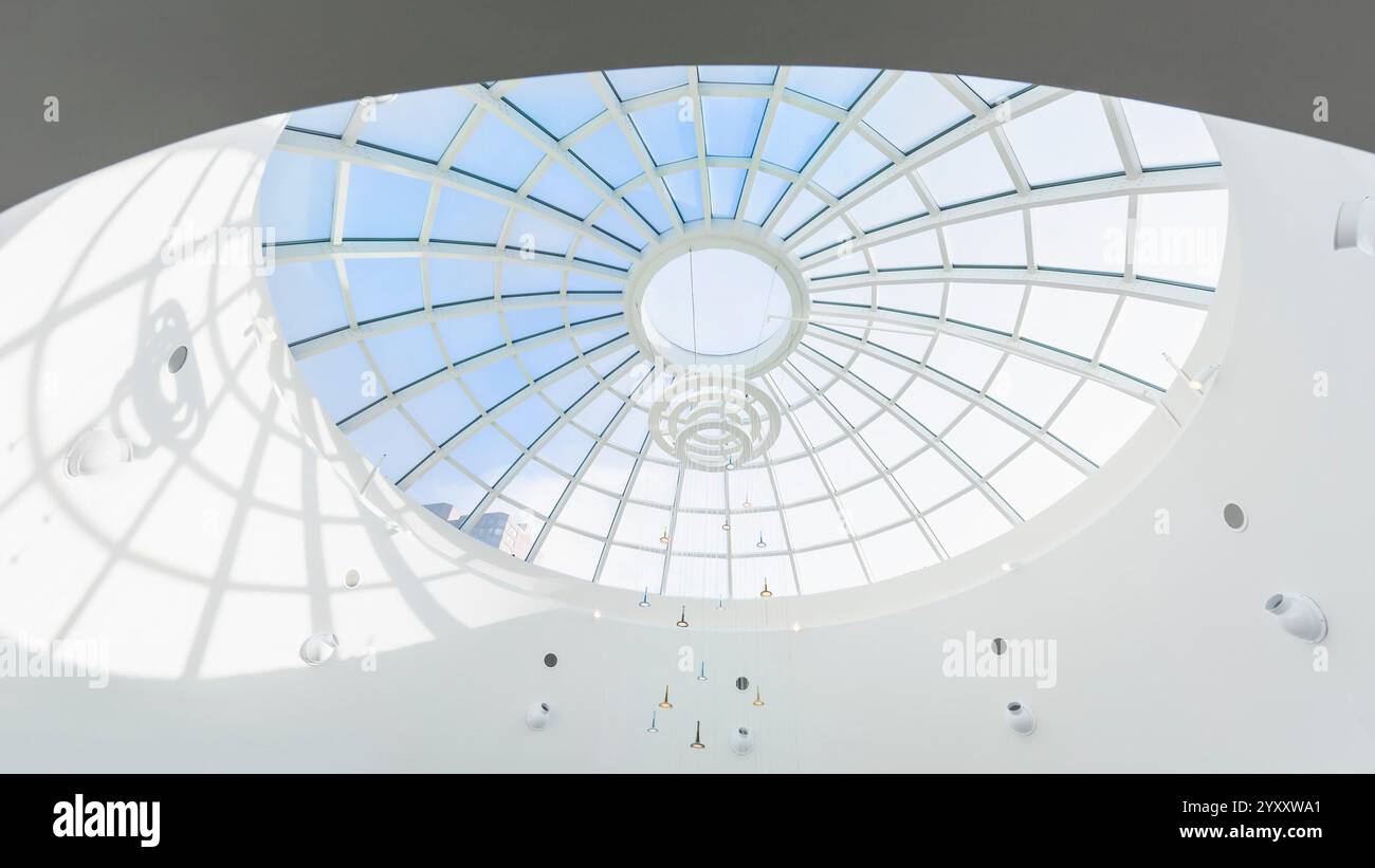 Glass dome at top of stairwell Stock Photo - Alamy