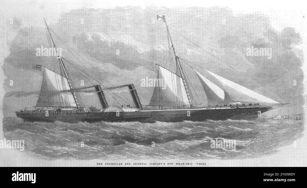 The Peninsular and Oriental Company's New Steam-Ship 'Delta' ILN0-1859 ...