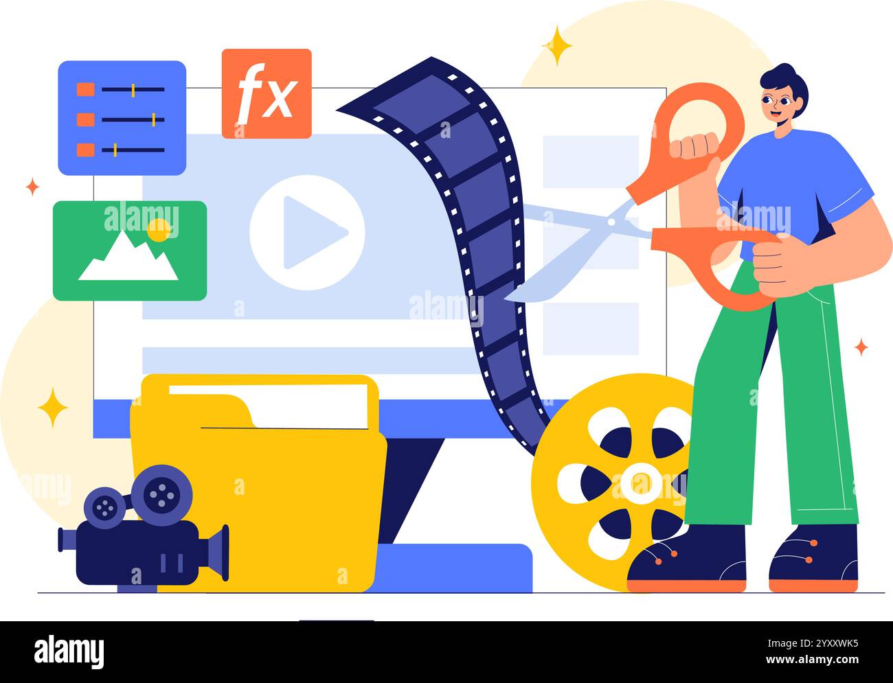 Film editing studio hi-res stock photography and images - Alamy