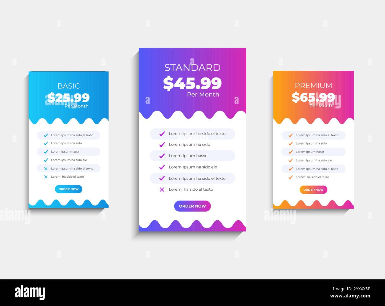 Modern Pricing comparison table template design Stock Vector Image ... Modern Pricing comparison table template design Stock Vector Image ...