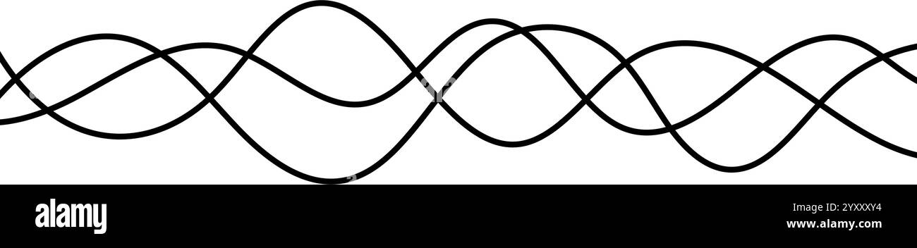 Thin squiggly lines. Wavy wiggle stripe pattern decoration. Curvy ...