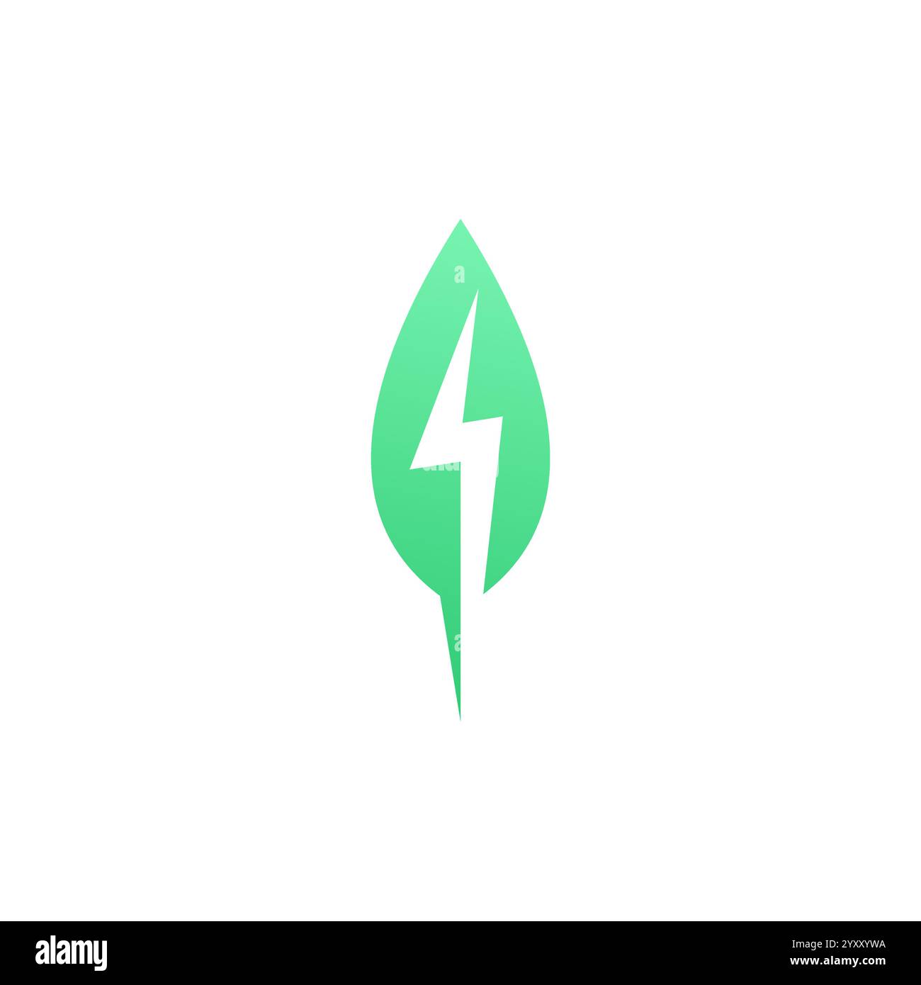 Thunder leaf Logo. Eco Energy Logo with leaf symbol Stock Vector Image ...