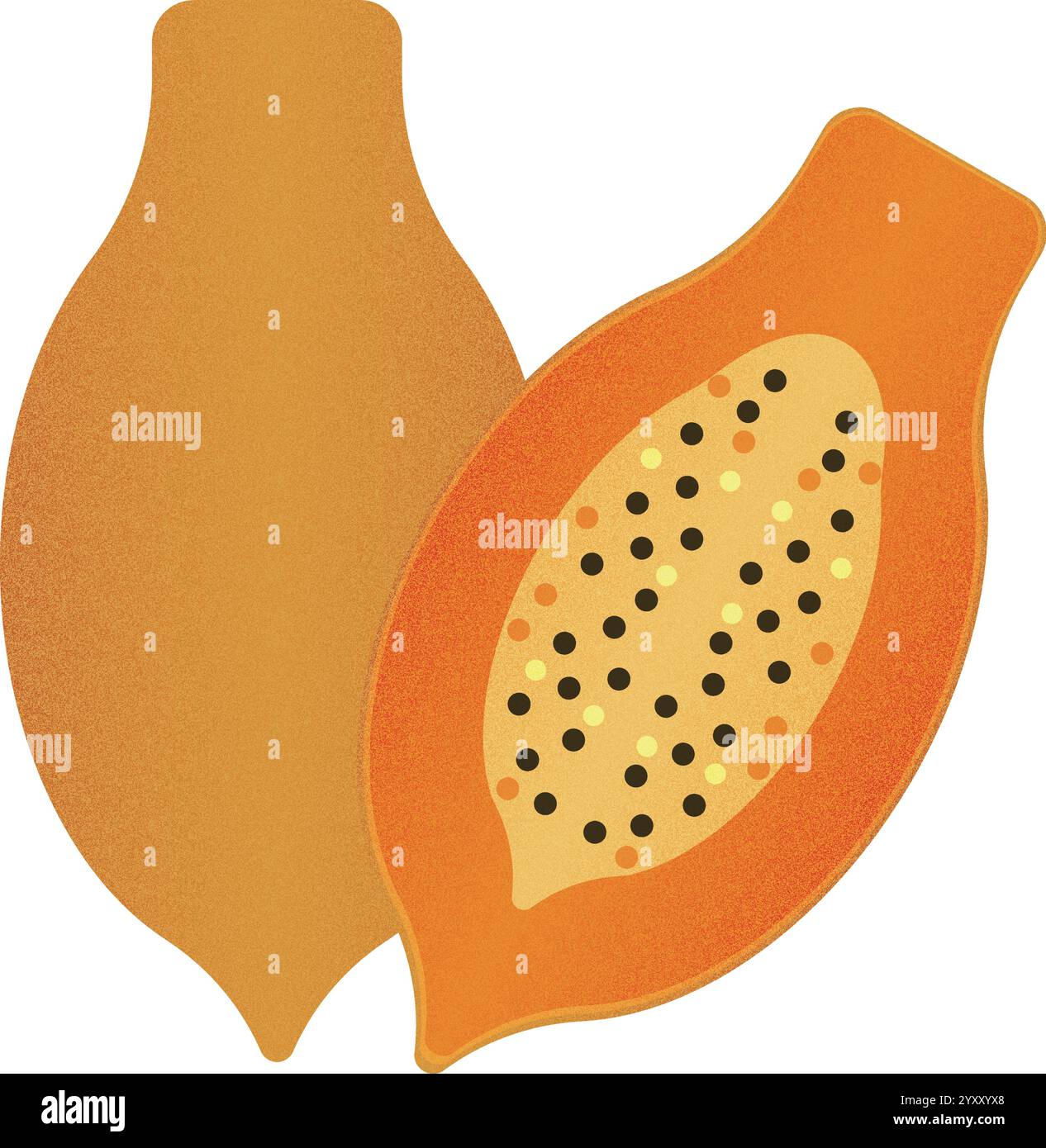 Vector fruit Papaya cartoon vector illustration isolated object Stock ...