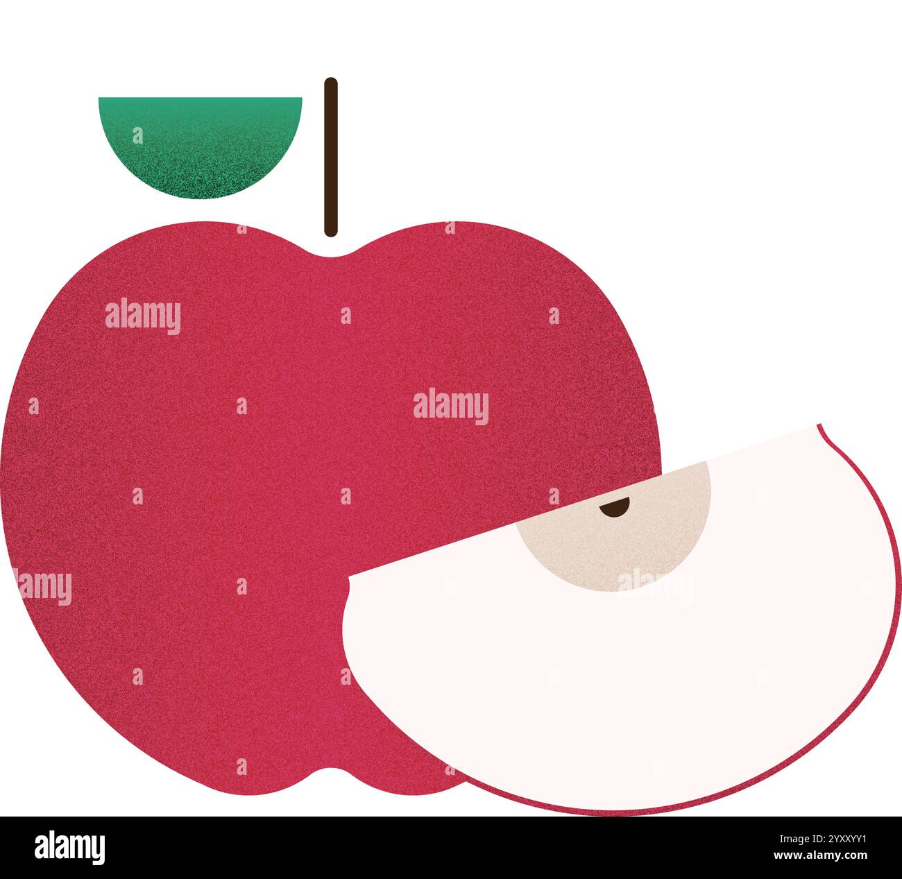 Vector fruit red apple cartoon vector illustration isolated object ...
