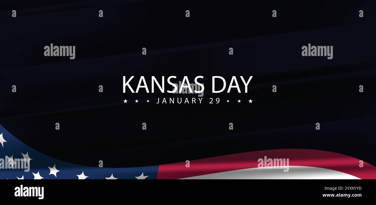 Kansas Day Honoring the Heartland on January 29 Stock Vector Image ...