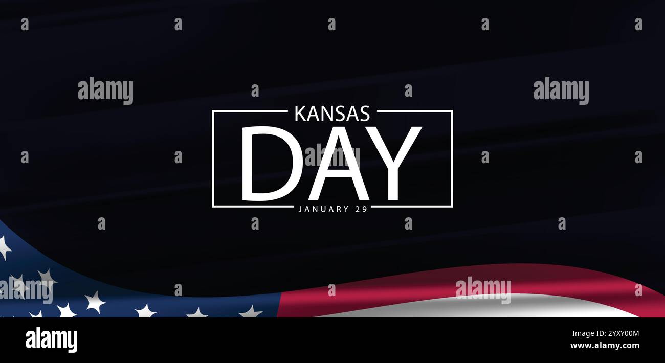 Kansas Day Honoring the Heartland on January 29 Stock Vector Image ...