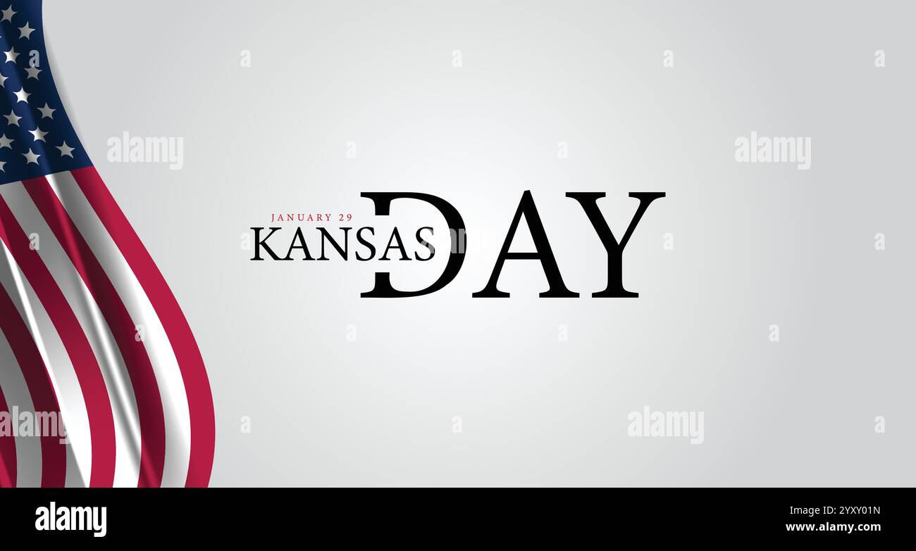 Kansas Day Honoring the Heartland on January 29 Stock Vector Image ...