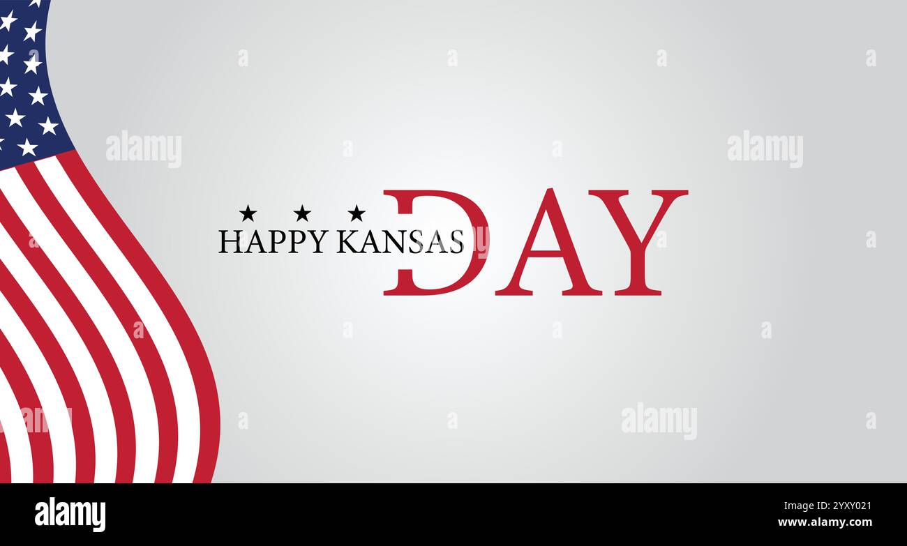 Kansas Day Honoring the Heartland on January 29 Stock Vector Image ...