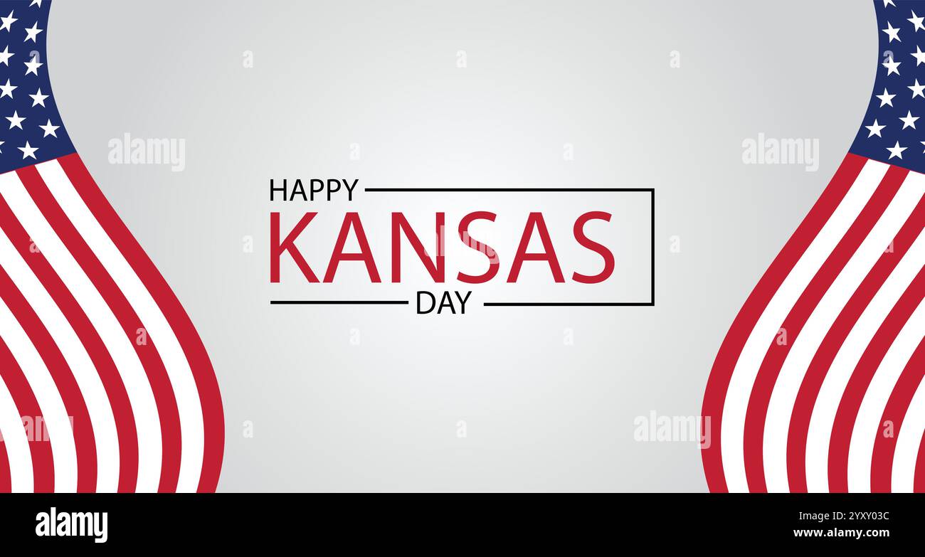 Kansas Day Honoring the Heartland on January 29 Stock Vector Image ...