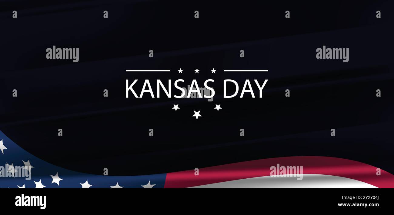 Kansas Day Honoring the Heartland on January 29 Stock Vector Image ...