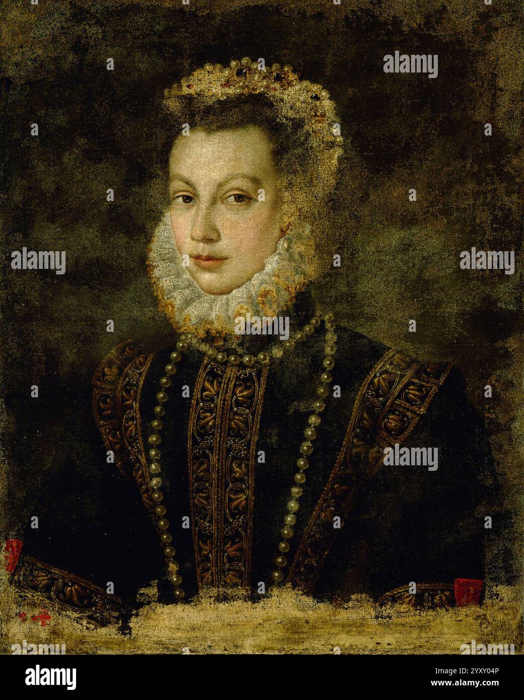 Portrait of Queen Elisabeth of Spain Sofonisba Anguissola Stock Photo ...