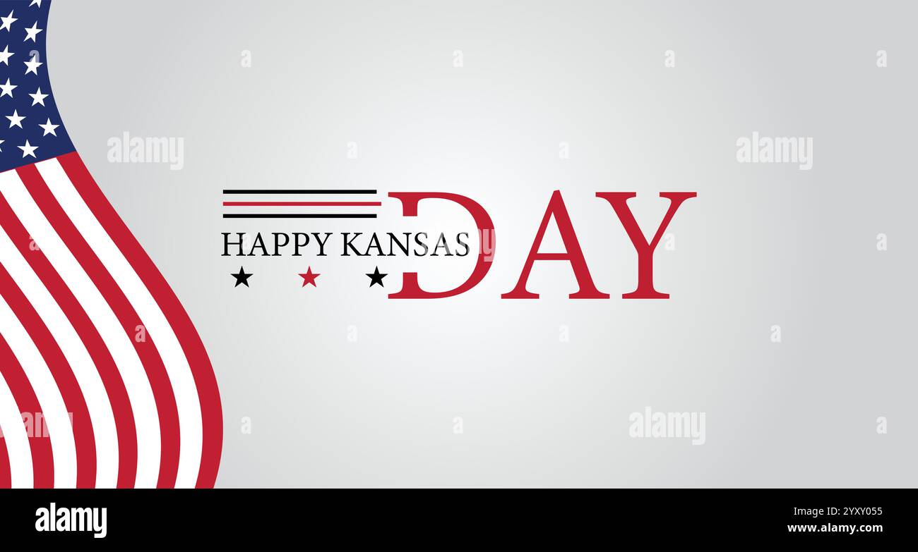 Kansas Day Honoring the Heartland on January 29 Stock Vector Image ...