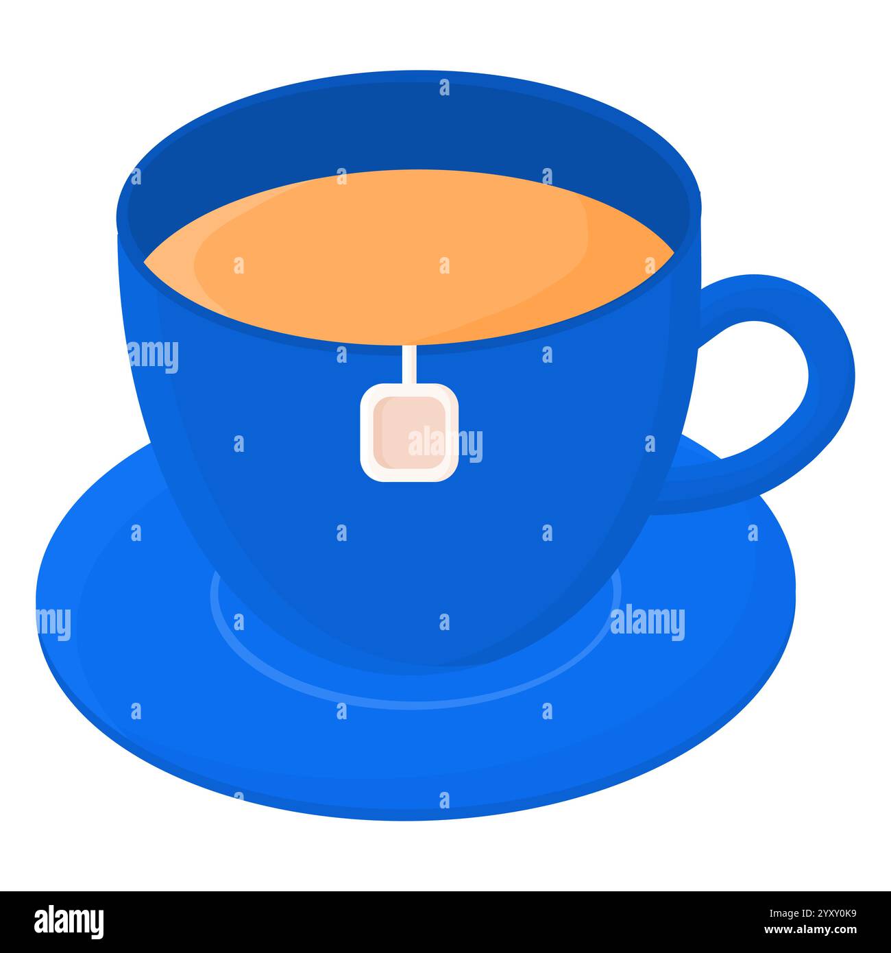 Blue cup tea bag Stock Vector Images - Alamy