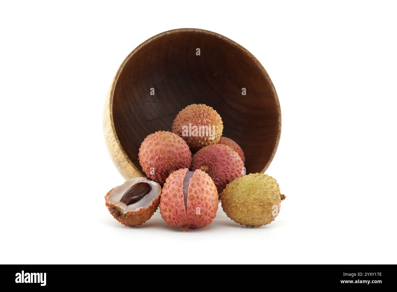 Collection of lychee fruits in green bowl showcasing their vibrant red ...