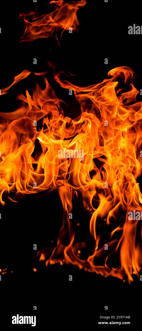 Fire flame texture for banner background. Burning fire lights. Burning ...