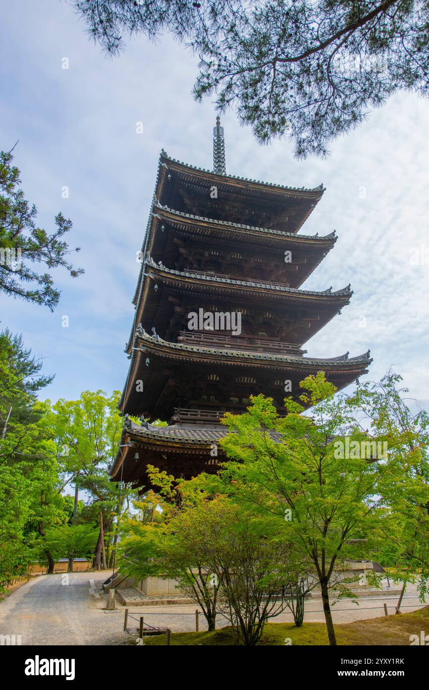 Goju-no-To (Five Storey Pagoda) of Ninna Ji Temple. This temple is a ...