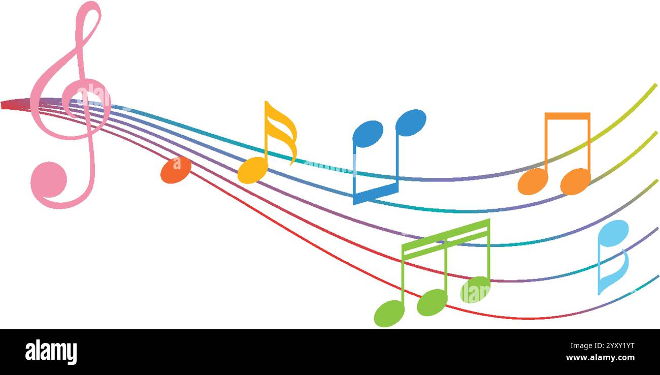 Vibrant music notes on hi-res stock photography and images - Alamy