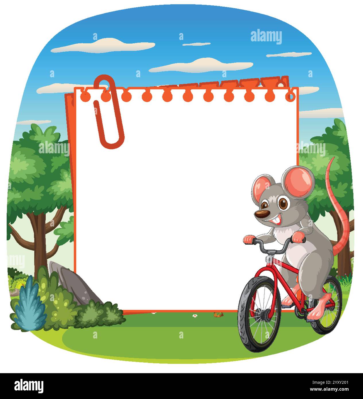 Cycling in forest Stock Vector Images - Alamy