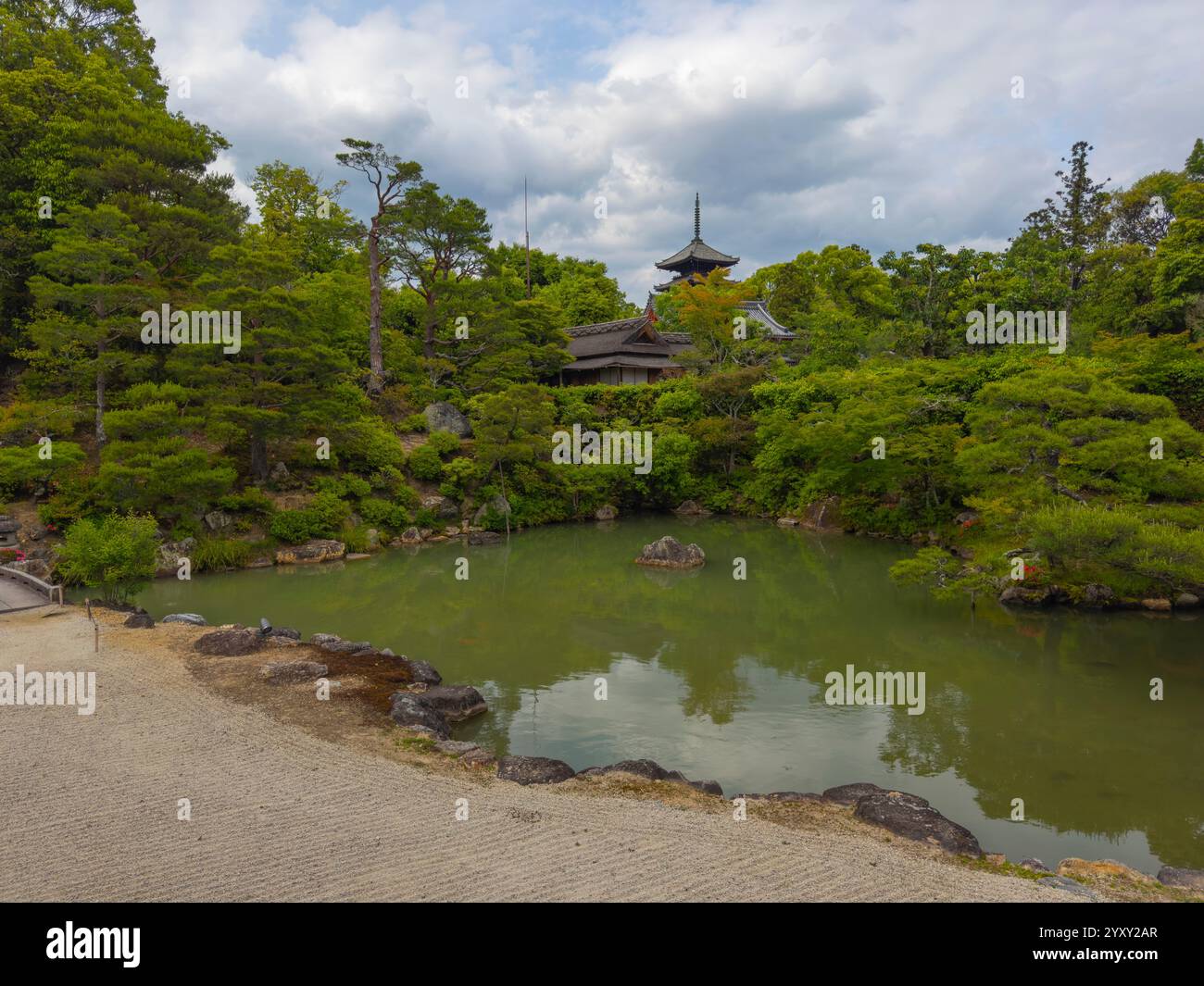 Palace Garden of Ninna Ji Temple. This temple is a Shingon Buddhist ...