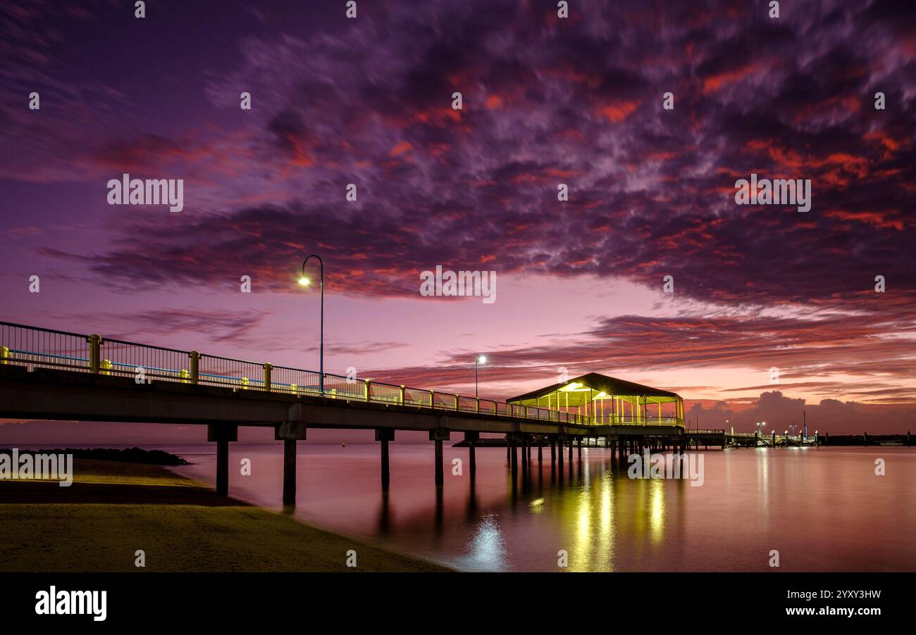 Dawn at Redcliffe Jetty Stock Photo - Alamy