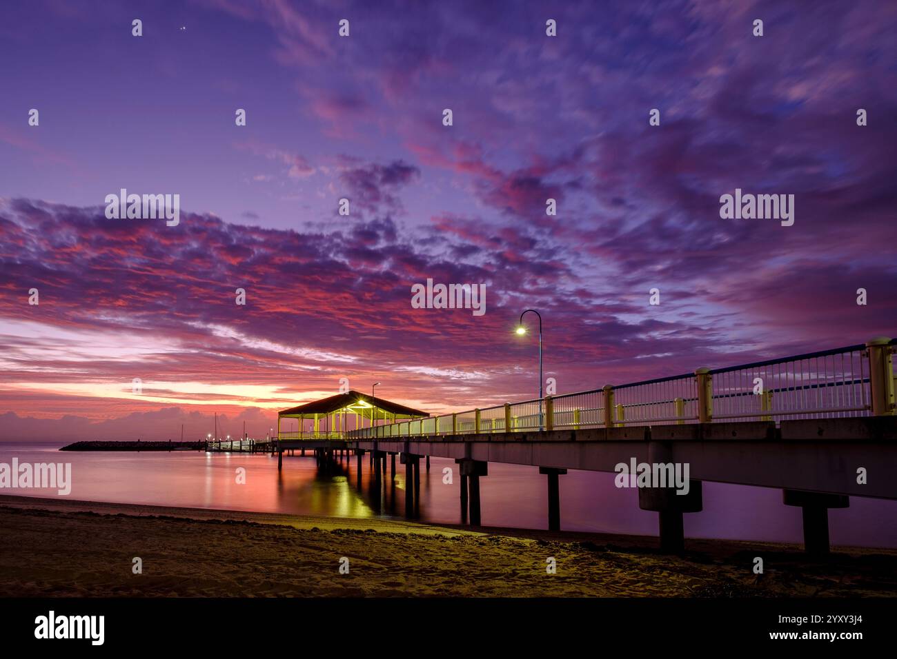 Dawn at Redcliffe Jetty Stock Photo - Alamy