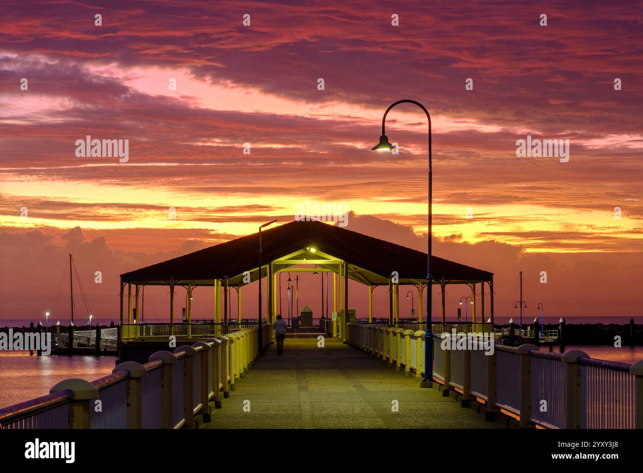 Dawn at Redcliffe Jetty Stock Photo - Alamy