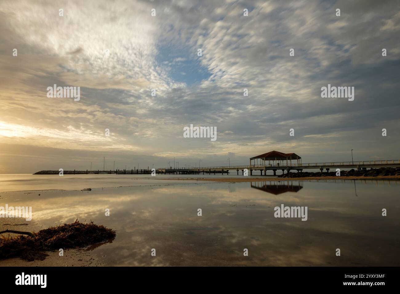 Dawn at Redcliffe Jetty Stock Photo - Alamy