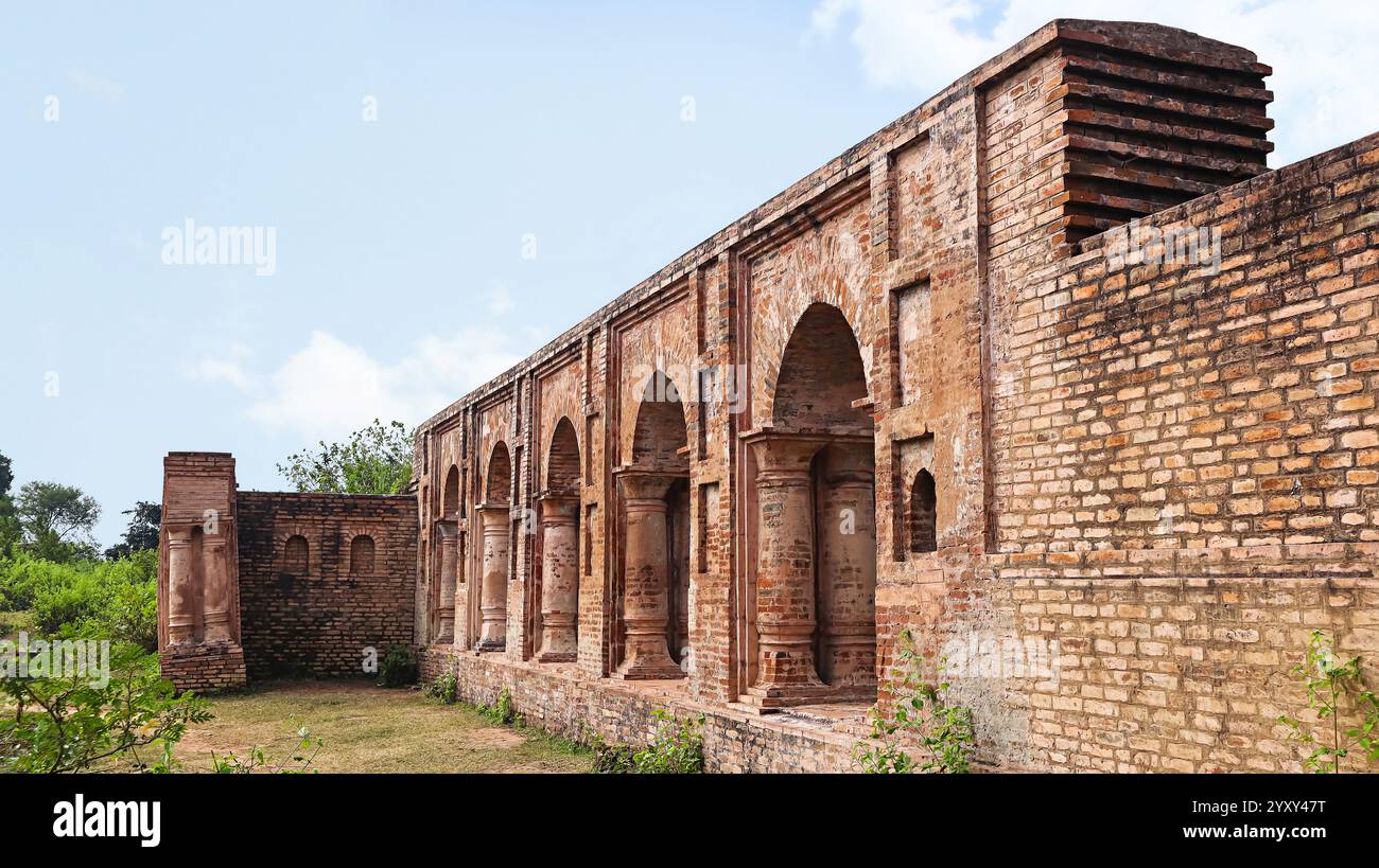 Crumbling walls of the historic palace at Garh Panchkot, showcasing its ...